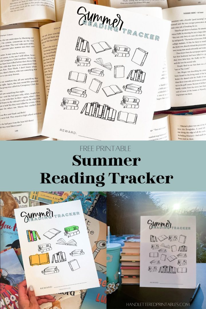 Summer Free Printable reading tracker | Book log template - Hand ...