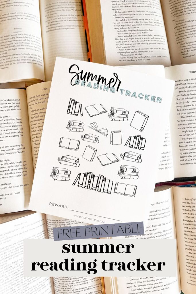Summer Free Printable reading tracker | Book log template - Hand ...