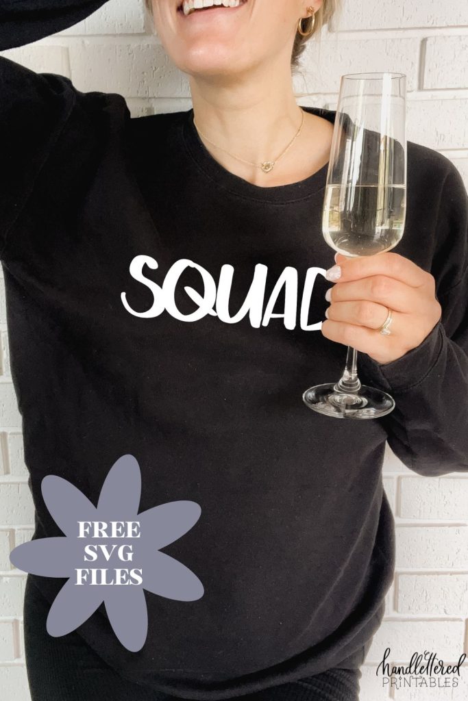 Free Bride Squad SVG Files for Bachelorette Parties - Hand Lettered Printables