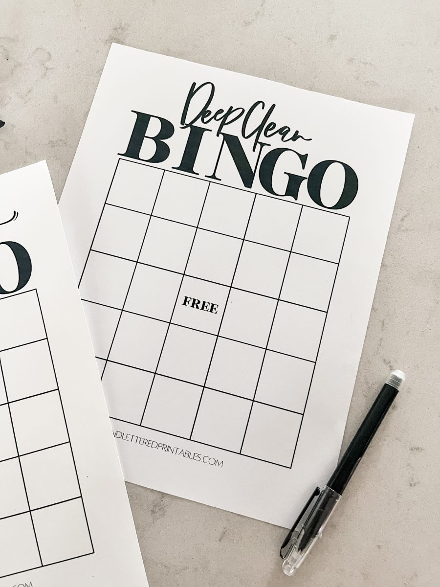 Free Printable Bingo! Declutter + Deep Clean Checklist (made fun ...
