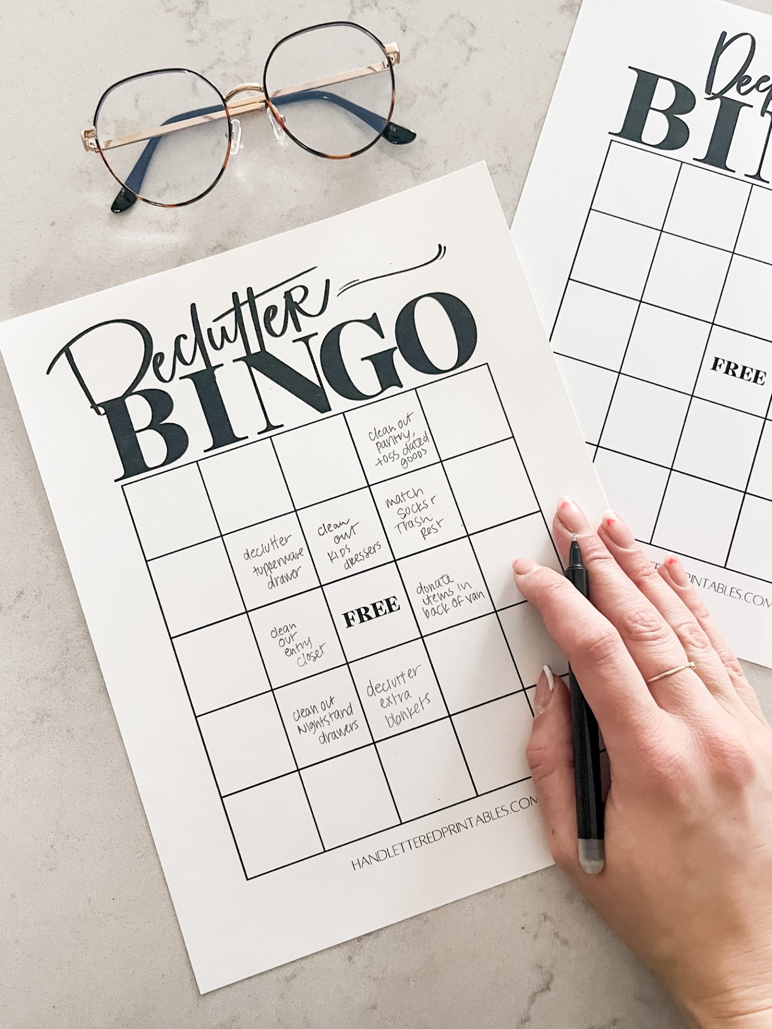 Free Printable Bingo! Declutter + Deep Clean Checklist (made fun ...
