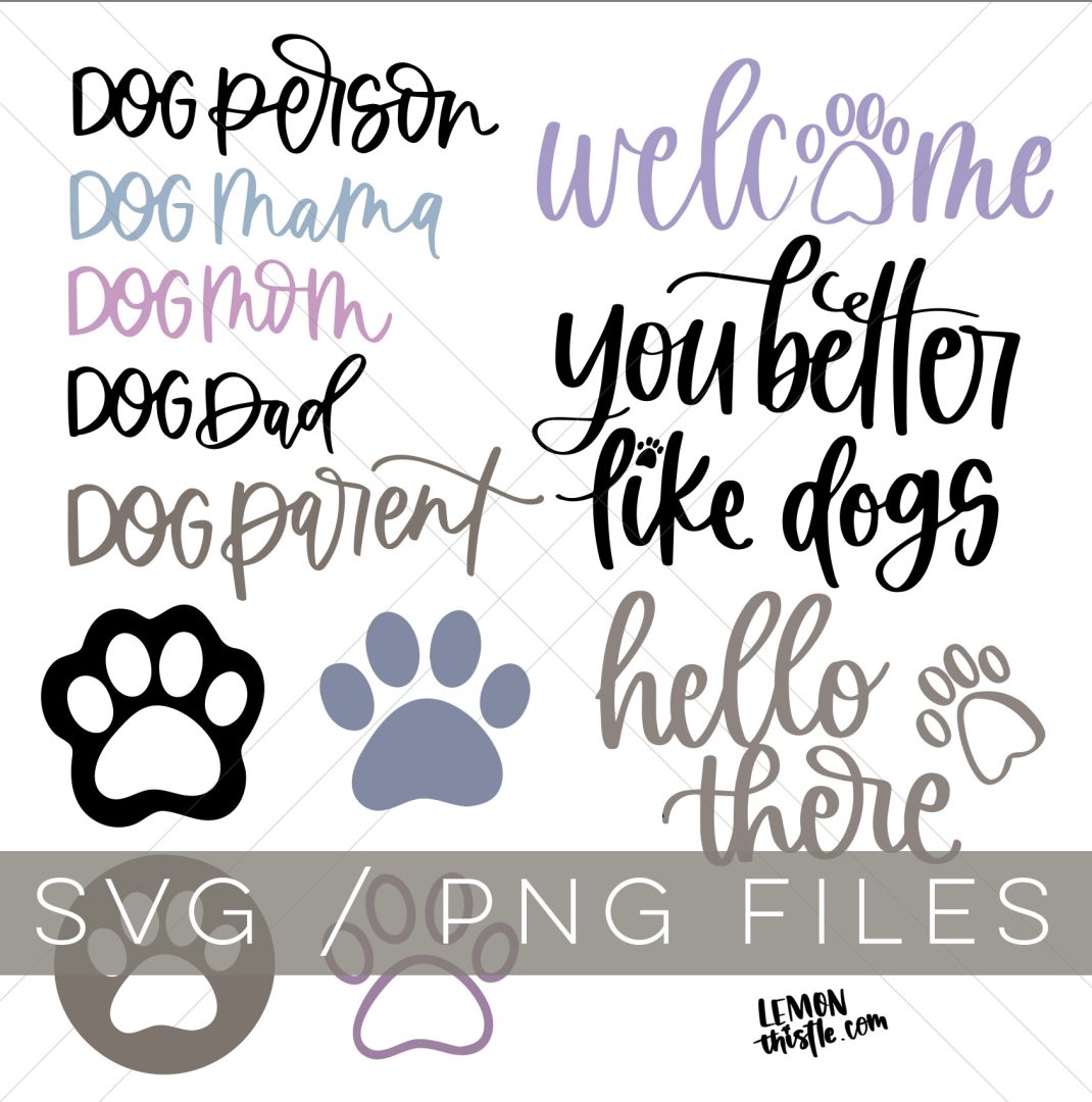 Free Dog Mom SVG File with Paw Print for Download - Hand Lettered ...