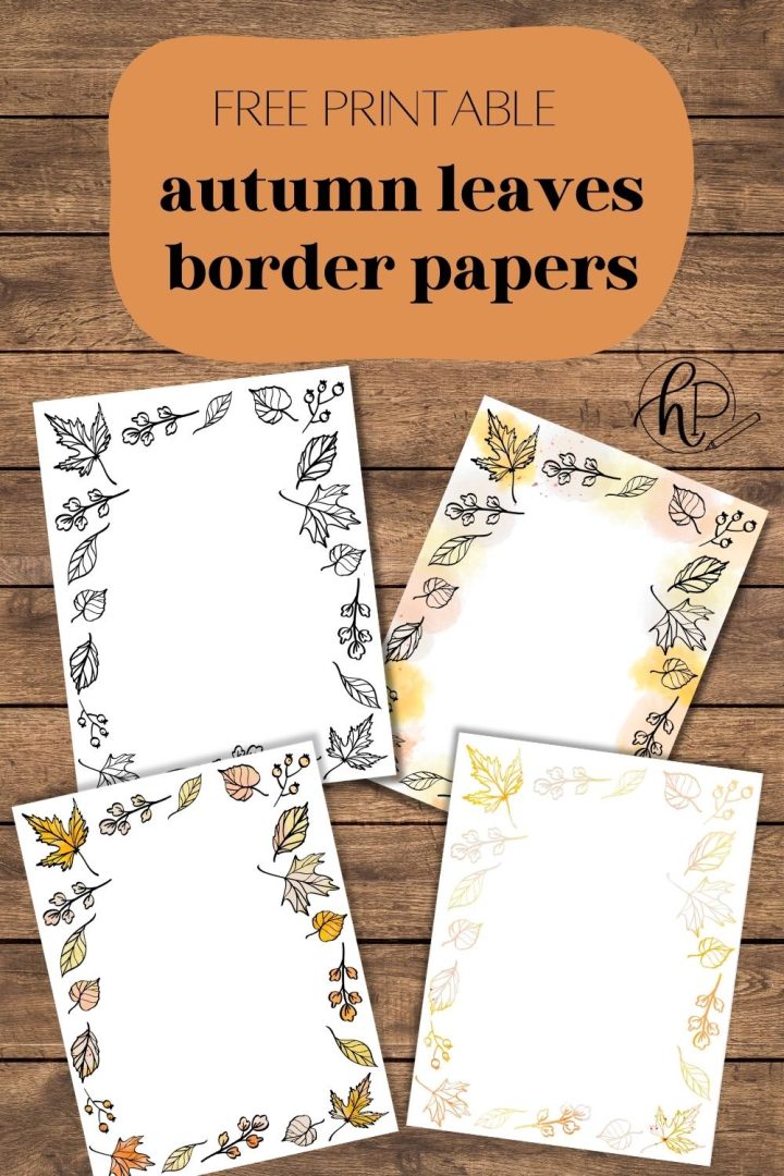 Fall Borders Free Printable Paper with Autumn Leaves - Hand Lettered Printables