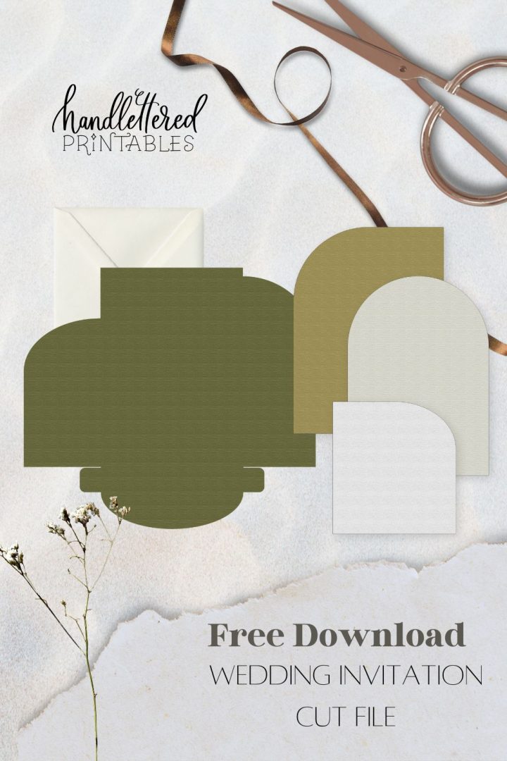 (Template) Free Wedding Invitation SVG File for Cricut - Hand Lettered ...