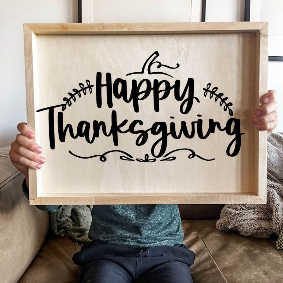 FREE Hand Lettered Happy Thanksgiving SVG File - Hand Lettered Printables