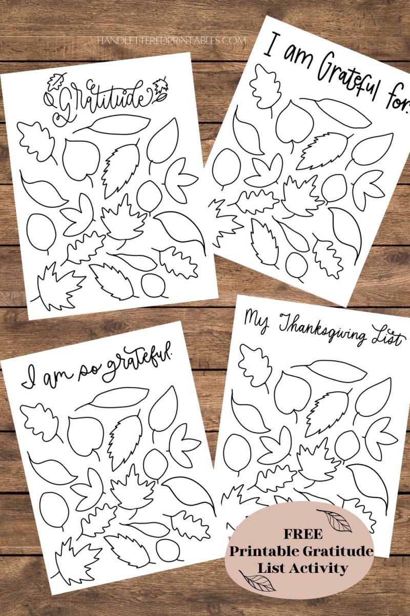 I am Thankful for… 4 Free Printable Gratitude Activity Sheets - Hand ...