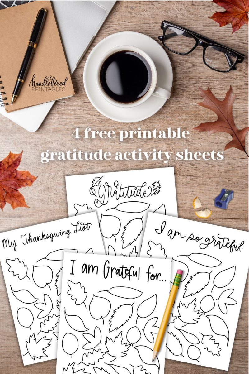 I am Thankful for… 4 Free Printable Gratitude Activity Sheets - Hand ...