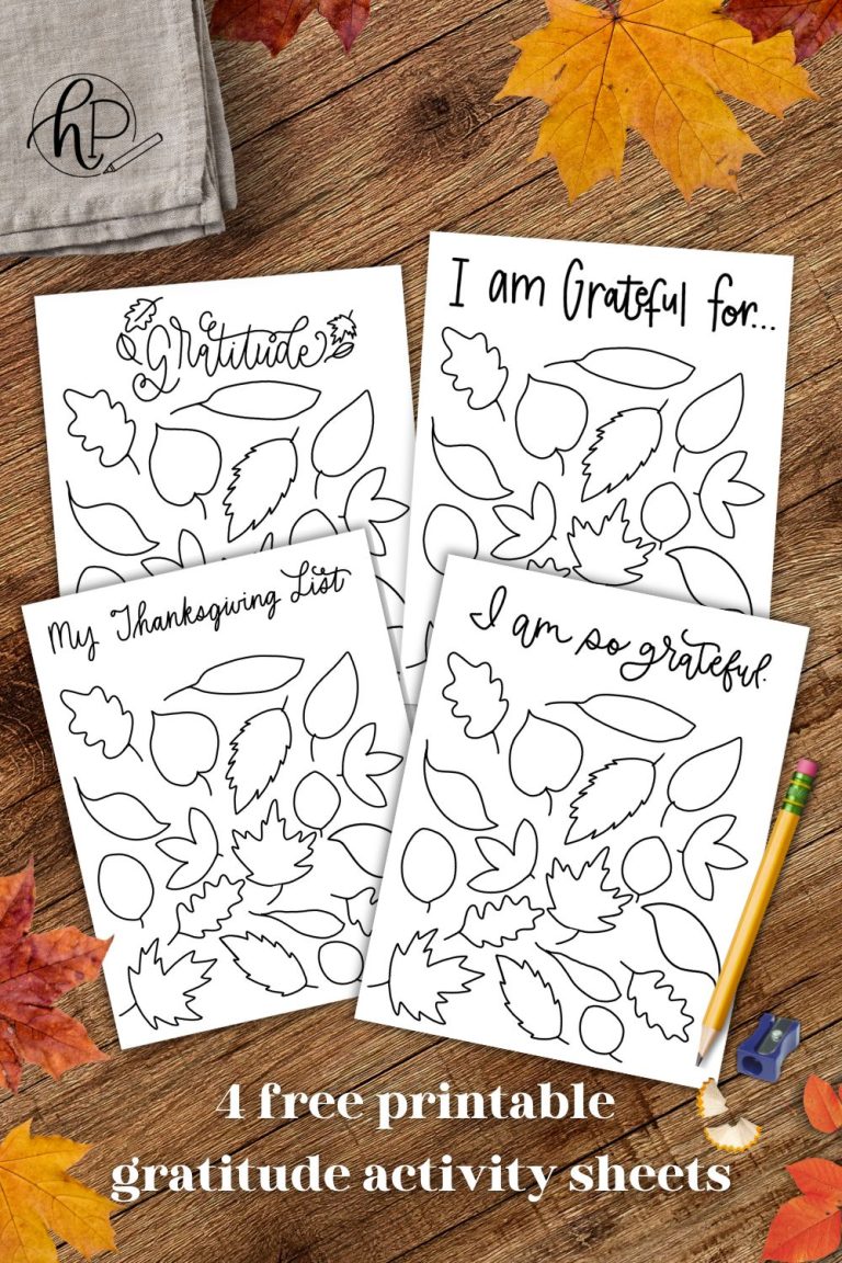 I am Thankful for… 4 Free Printable Gratitude Activity Sheets - Hand ...