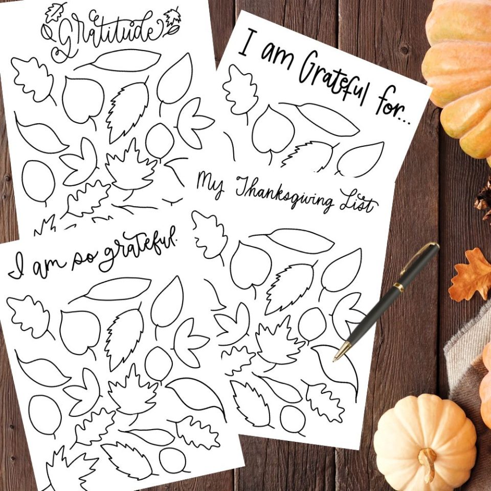 I am Thankful for… 4 Free Printable Gratitude Activity Sheets - Hand ...