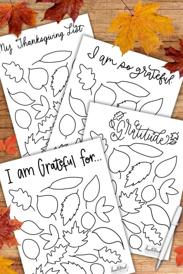 I am Thankful for… 4 Free Printable Gratitude Activity Sheets - Hand ...