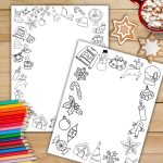 Christmas Border Paper Free Printable - Hand Lettered Printables