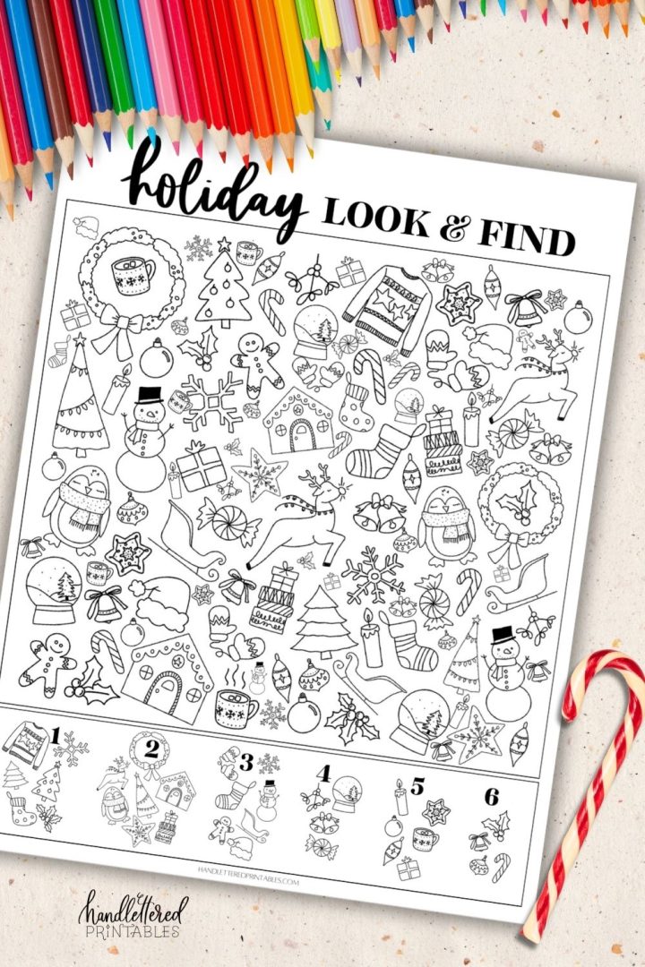 Holiday Look + Find | Find the Hidden Christmas Objects Printable ...