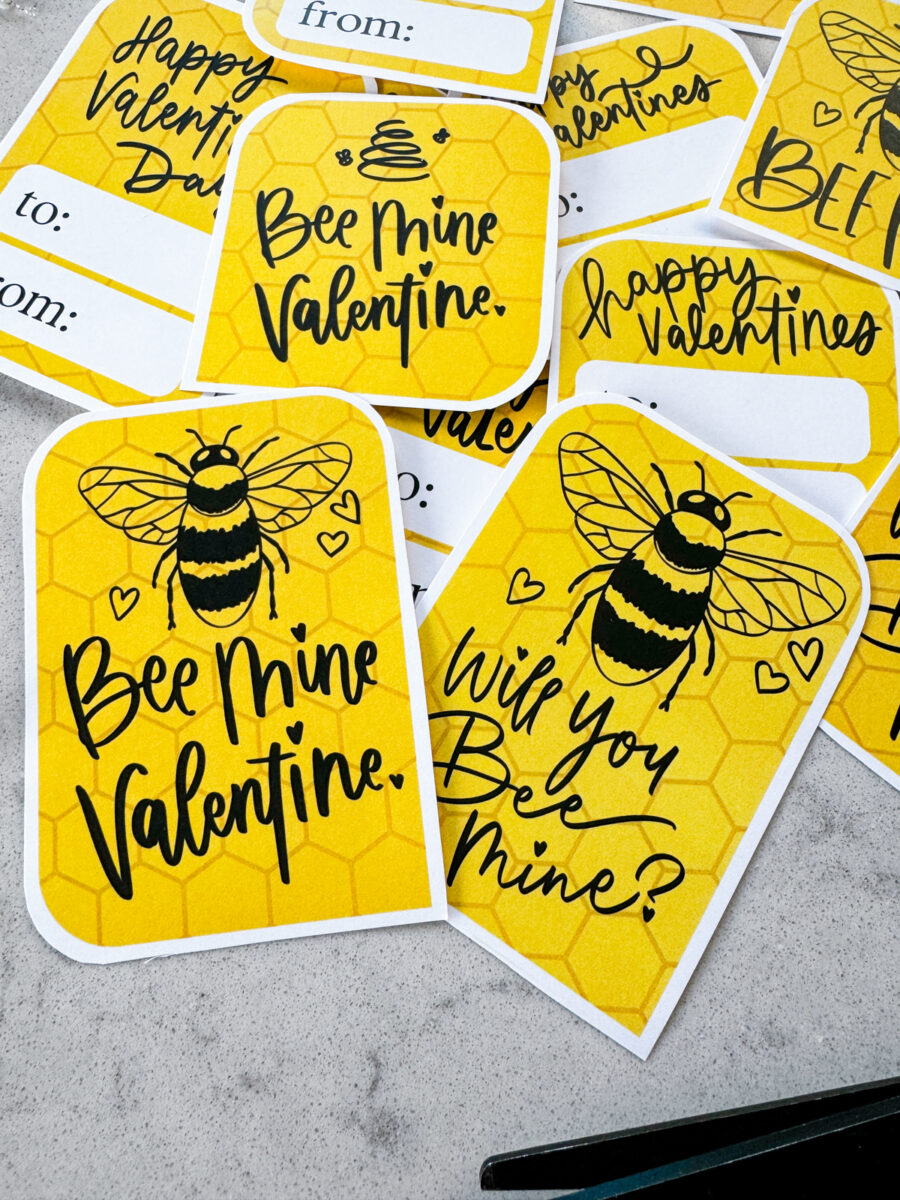 Will You Bee My Valentine? Free Printable Cards - Hand Lettered Printables