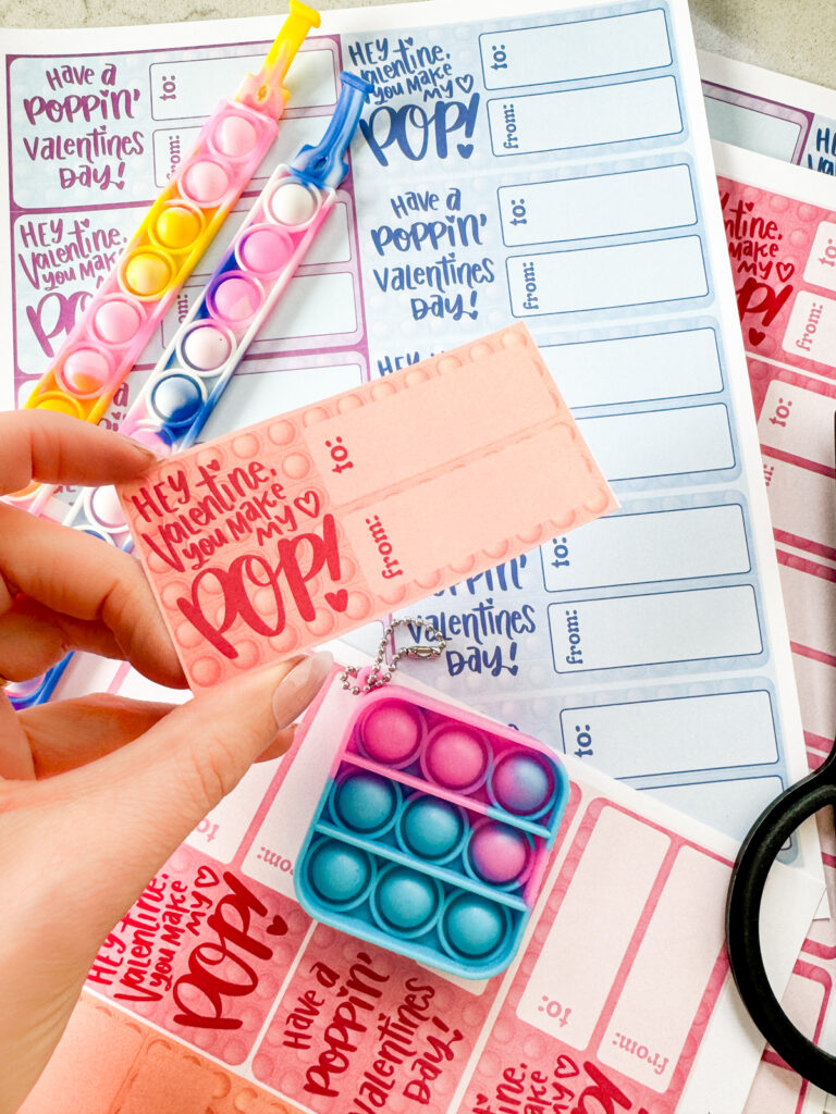 Pop It Valentines Cards Free Printables for Kids (Fidget) - Hand ...