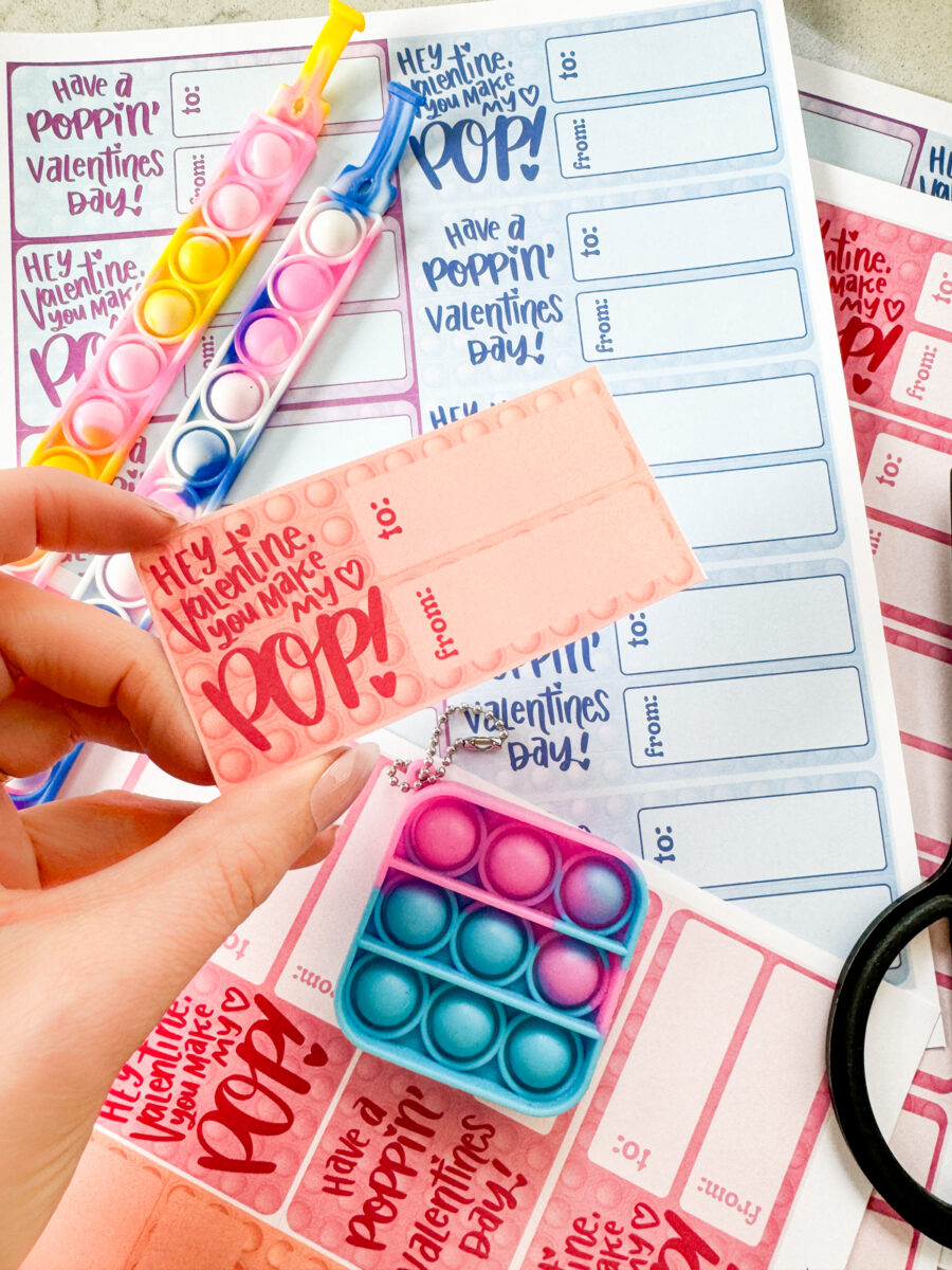 Pop It Valentines Cards Free Printables for Kids (Fidget) - Hand ...