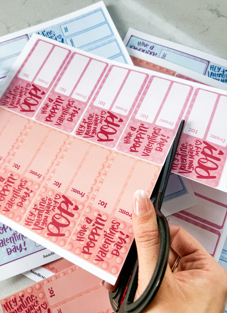 Pop It Valentines Cards Free Printables for Kids (Fidget) - Hand ...