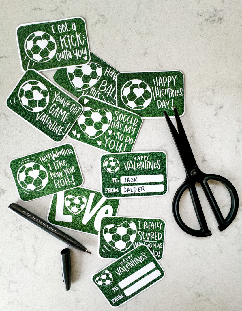 8 Soccer Valentines Day Cards Free Printable - Hand Lettered Printables