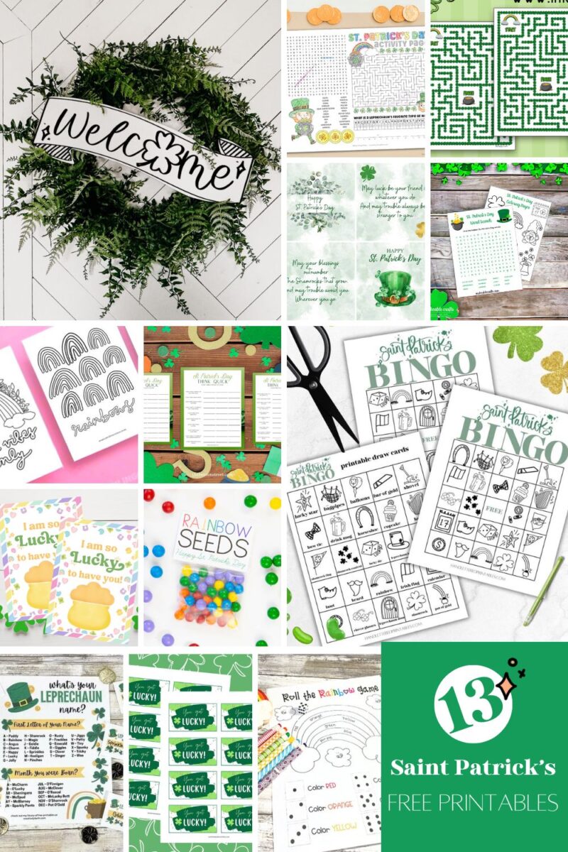 St. Patrick's Day Bingo Free Printable Cards - Hand Lettered Printables