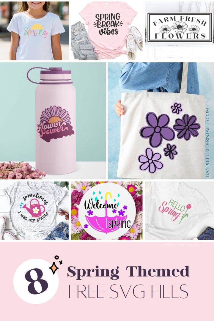 Free Flowers SVG Cut Files for Cricut or Silhouette - Hand Lettered ...