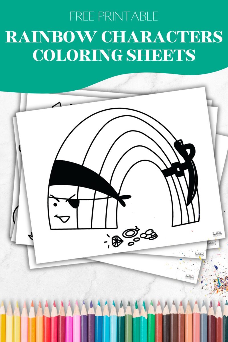 Cute Free Printable Rainbow Coloring Pages - Hand Lettered Printables