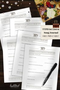 ANTHOLOGY UPDATE: Free Printable TTPD Album Release Song Journal - Hand ...
