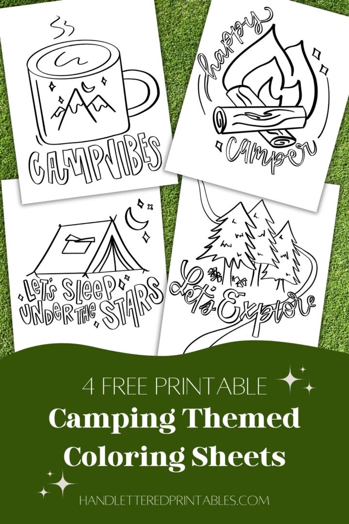 Free Printable Camping Coloring Pages for Kids and Adults - Hand ...